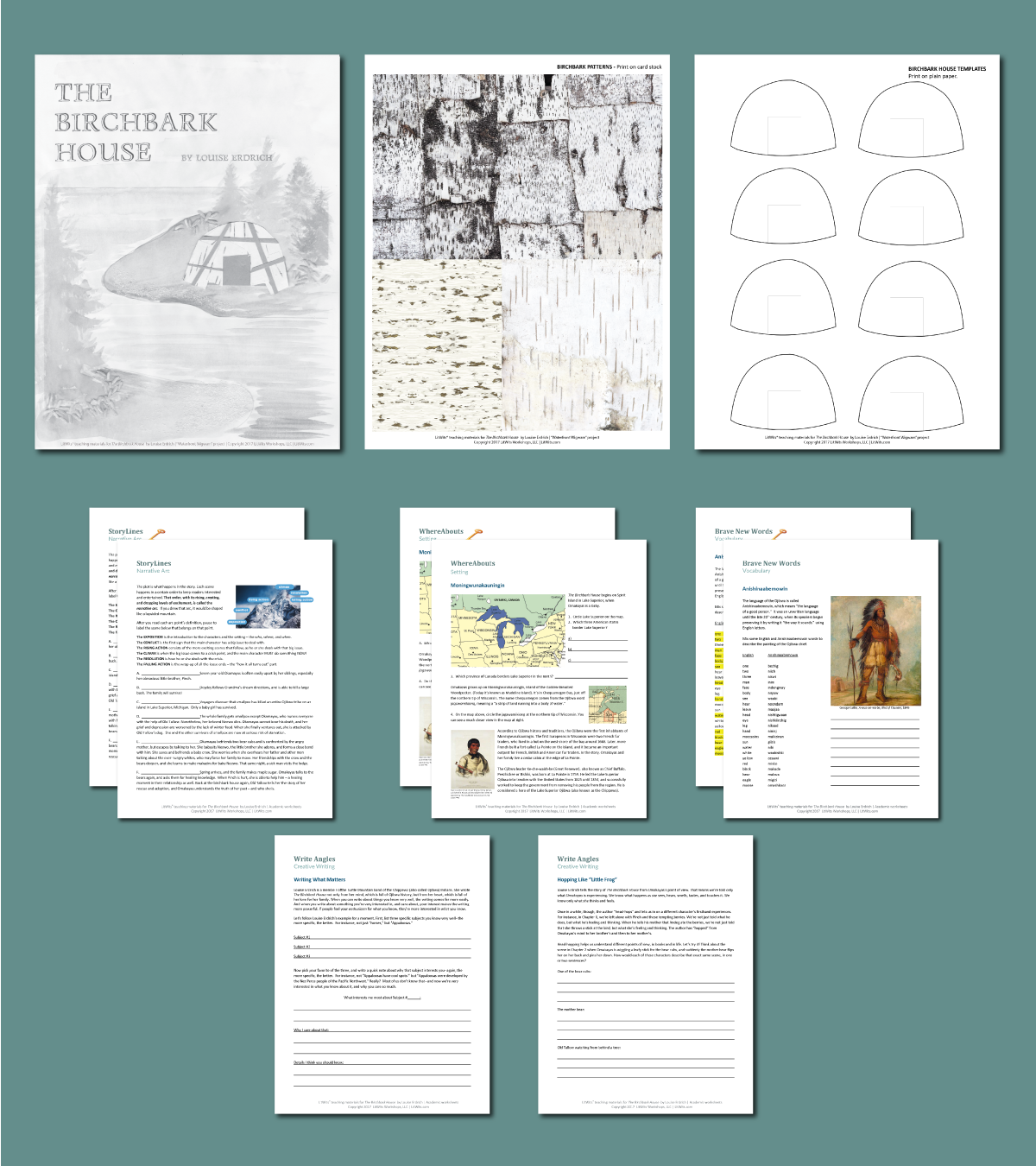 LitWits Printables for THE BIRCHBARK HOUSE