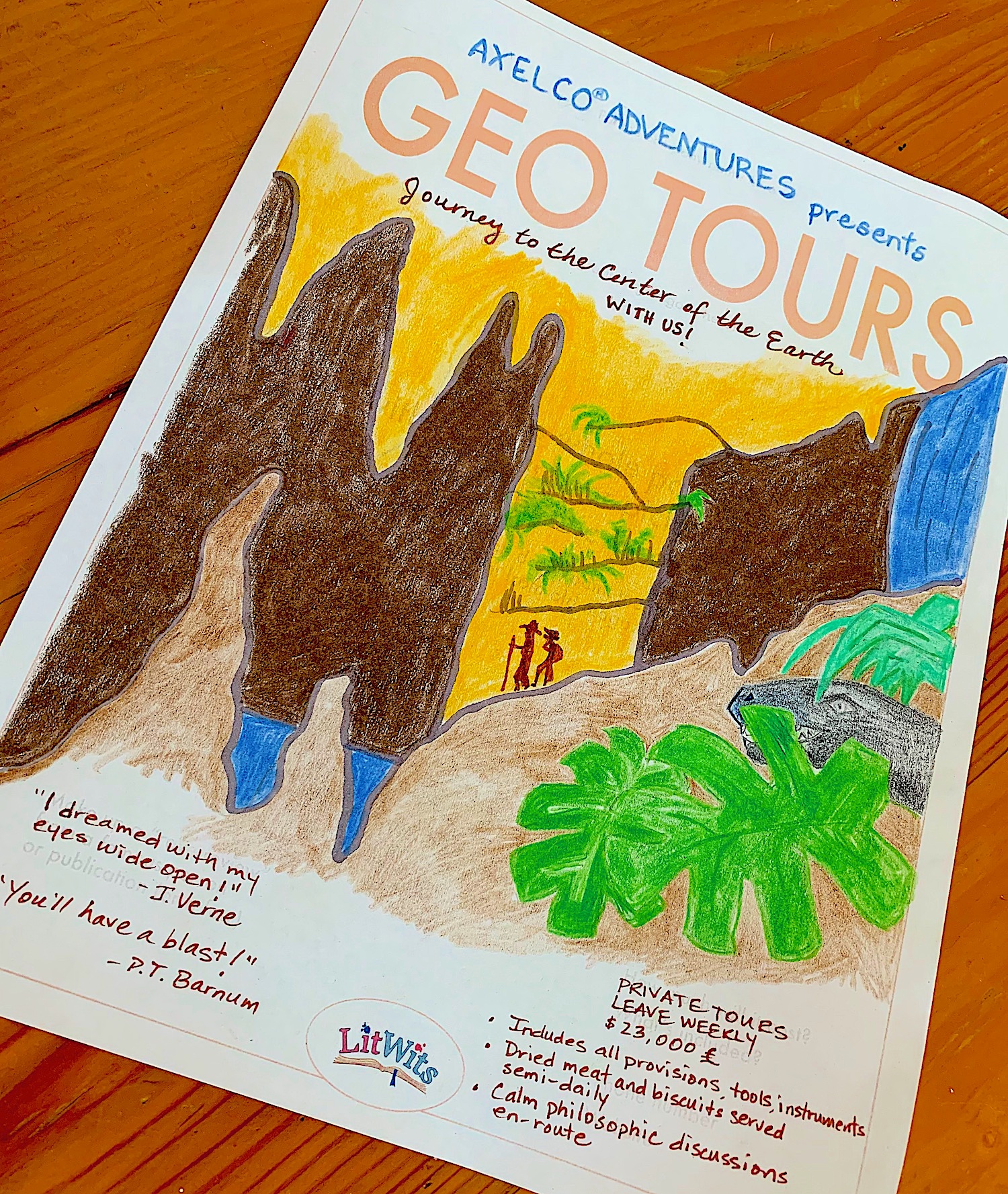 Creative teaching ideas for JOURNEY TO THE CENTER OF THE EARTH