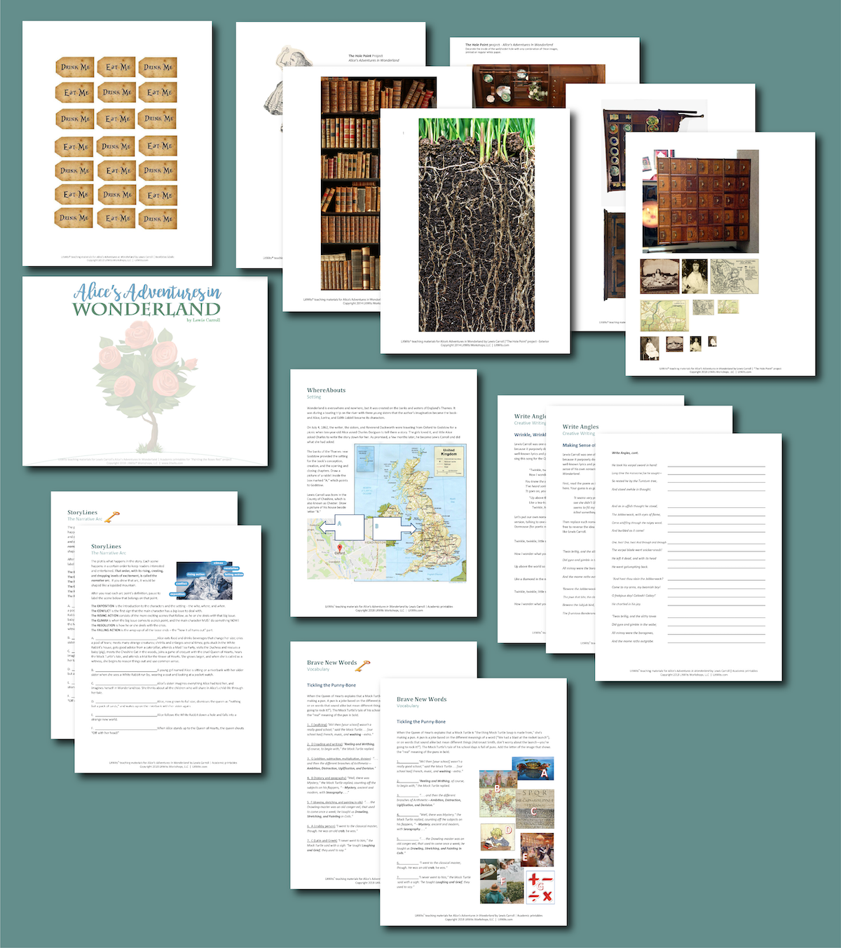 LitWits Printables for ALICE'S ADVENTURES IN WONDERLAND